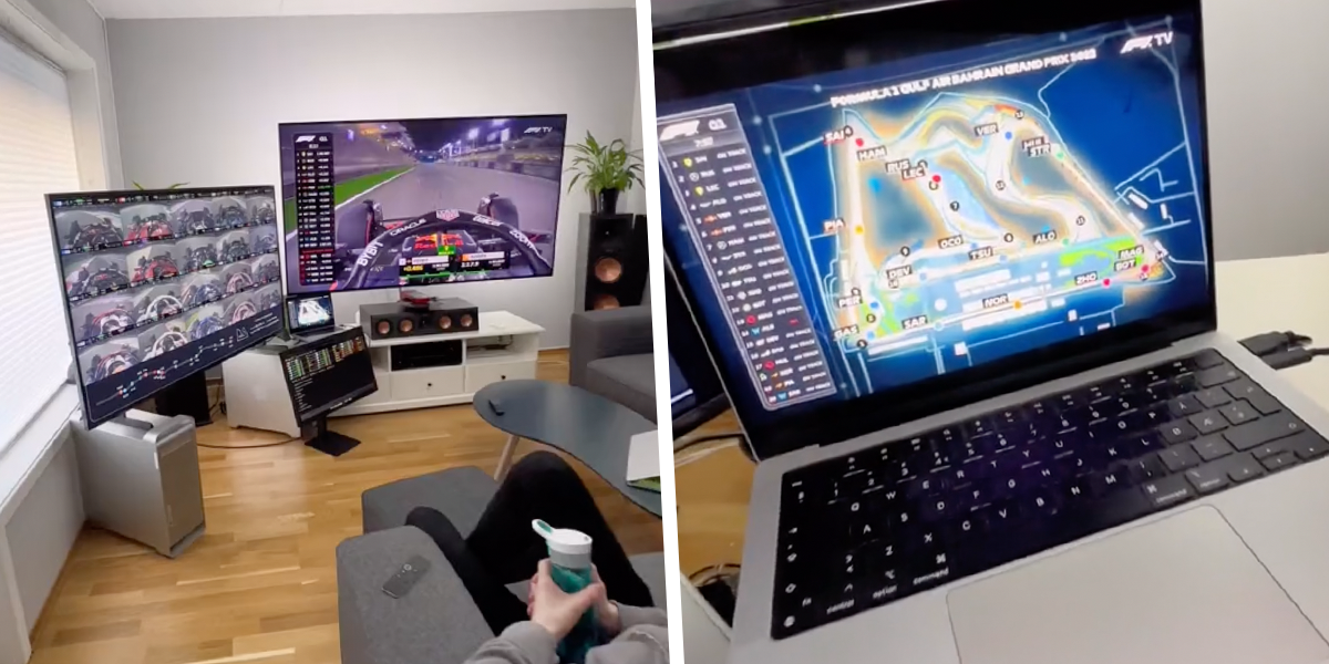 ZIEN: Met deze Formule 1 set-up volgt de Noorse Simen elke beweging van ...