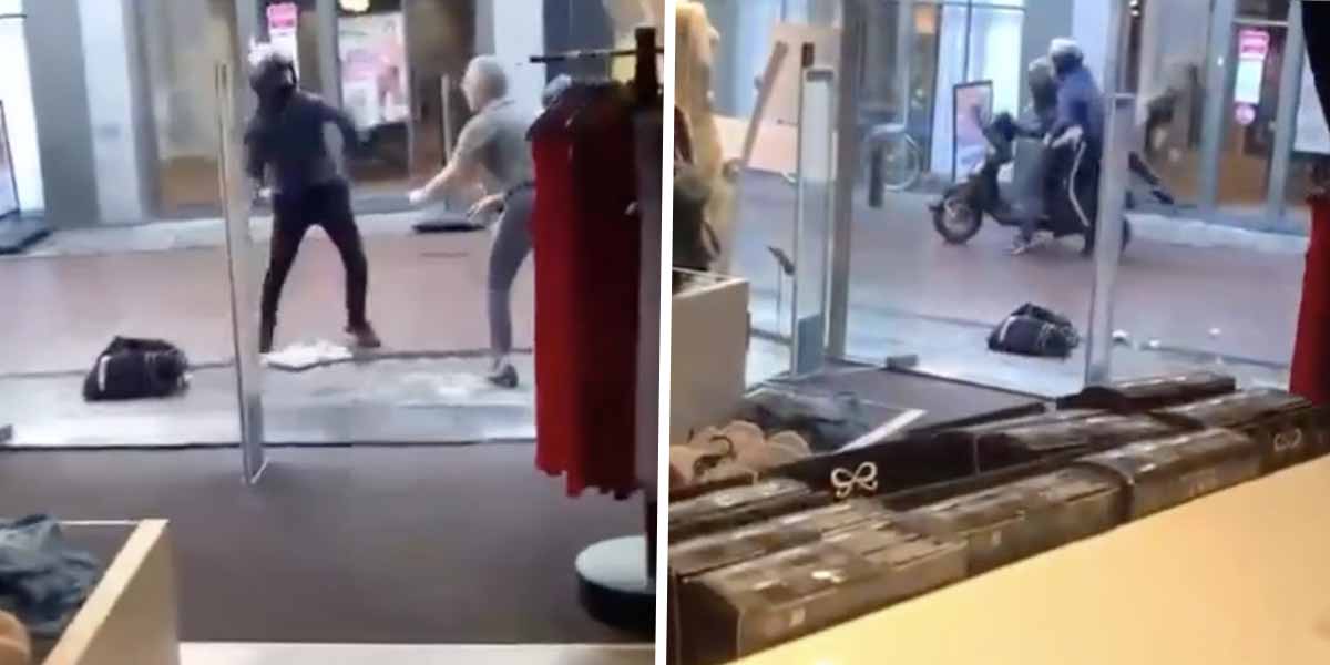 HEFTIGE BEELDEN: Juwelier moet zijn eigen zaak beschermen tegen twee ...