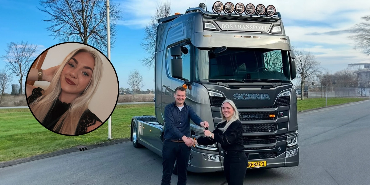 POAH: De Twentse Trucker Nikita Bos scoort op Instagram met nieuwe Scania