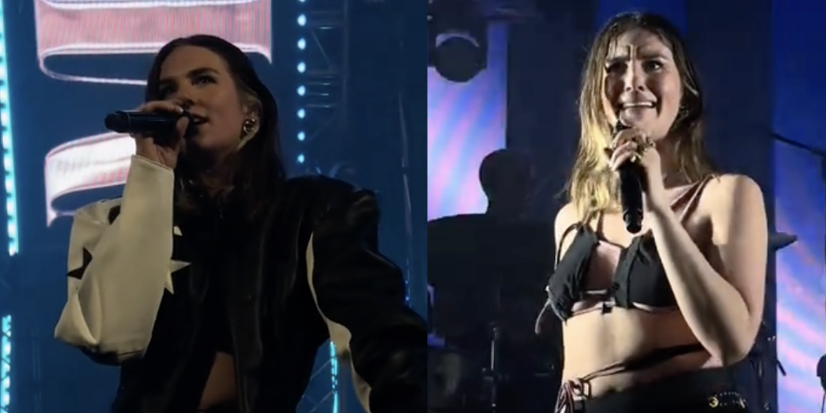 VIDEO: Zangeres Maan gooit haar jasje uit tijdens optreden Paaspop